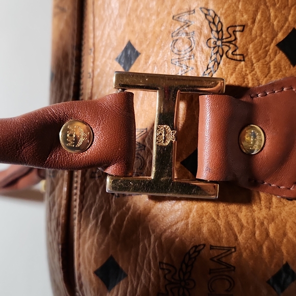 MCM | Bags | Authentic Mcm Monogram Vintage Speedy Bag Cognac Visetos W ...